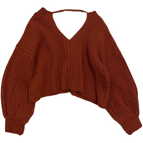 Forever 21 | Sweaters | Burnt Orange Cropped Sweater With Back Or Neck ...